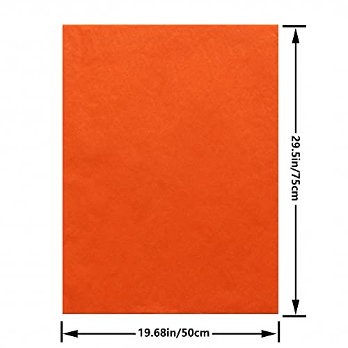 AZOWA Gift Tissue Paper Wrapping Tissue Paper for Gift Bags(20x29 In,Orange,120 Sheets)