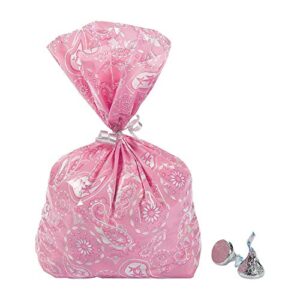 pink cowgirl cellophane bags – party supplies – 12 pieces