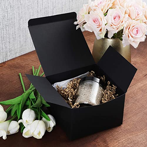 Juvale 30 Pack Black 6x6x4 Gift Boxes with Lids for Presents, Birthday Themed Party Favors, Groomsmen, Bridesmaid Proposal