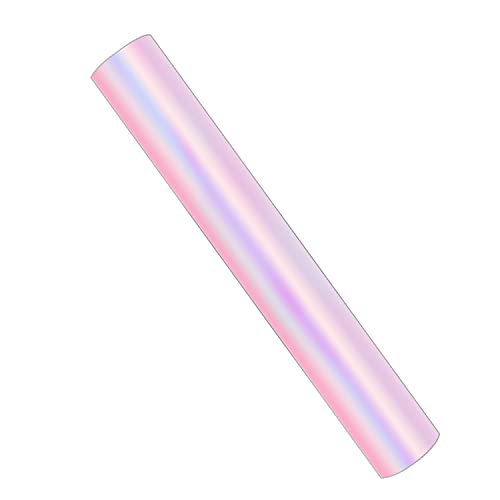 MAOUYWIEE 1 Roll Iridescent Cellophane Roll Iridescent Wrapping Paper Cellophane Wrap for Gift Baskets Iridescent Film Halloween Christmas DIY Wrapping Decoration Supplies (Pink,31.5 inchX50 Feet)