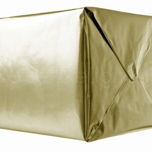 CleverDelights Metallic Gold Wrapping Paper - 30" x 300" JUMBO Roll - 62.5 Sq Ft - Shiny Premium Gift Wrap Paper