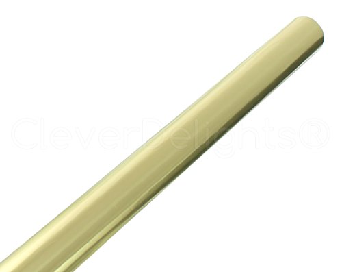 CleverDelights Metallic Gold Wrapping Paper - 30" x 300" JUMBO Roll - 62.5 Sq Ft - Shiny Premium Gift Wrap Paper