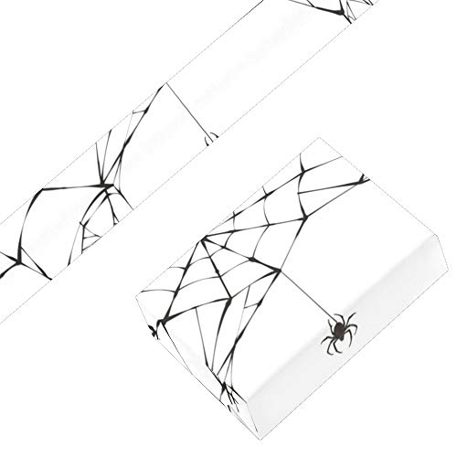 CUXWEOT Gift Wrapping Paper Black Spider Web for Christmas,Birthday,Holiday,Wedding,Gifts Packing - 3Rolls - 58 x 23inch Per Roll