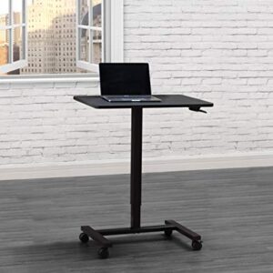 Studio Space Mobile, Portable Laptop Desk Cart with Pneumatic Height Adjustments for Home Office & School, 27", Black