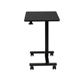 Studio Space Mobile, Portable Laptop Desk Cart with Pneumatic Height Adjustments for Home Office & School, 27", Black