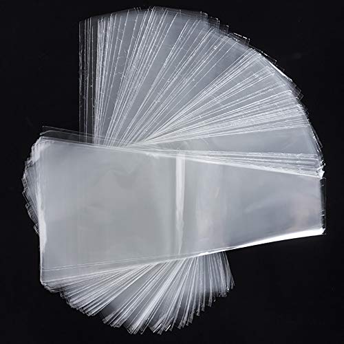 ccHuDE 200 Pcs Clear Plastic Flower Bouquet Bag Sleeve Transparent Cellophane Bags Rose Packaging Bags for Valentine's Day