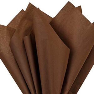 Chocolate Tissue Paper Squares, Bulk 10 Sheets, Premium Gift Wrap and Art Supplies for Birthdays, Holidays, or Presents by Feronia packaging, Large 15 Inch x 20 Inch Made in USA