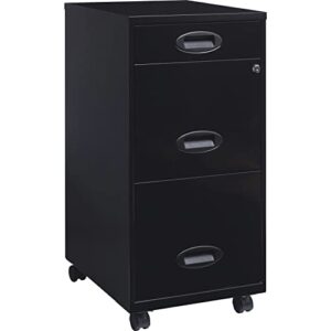 lorell soho mobile cabinet, black