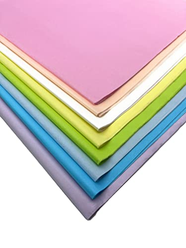 Pastel Rainbow Tissue Paper for Gift Wrapping, Packaging, Floral, Birthday, Christmas, Halloween, DIY Crafts and More 15" X 20" 100 Sheets