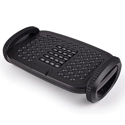 Under Desk Footrest - Auslar Office Foot Rest with Massage Texture and Roller, Ergonomic Foot Rest with 2 Height Position, Rocking Design for Home, Office