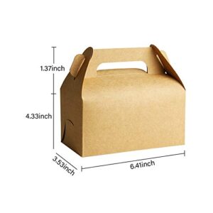 Lorpect Treat Boxes 30 Pack Brown Kraft Paper Gable Gift Boxes - Goodies Favor Box for Kids' Birthday Party, Wedding, Baby Shower (big, yellow)