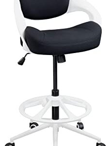 Tall Office Chair,Drafting Chair,Ergonomic Office Computer Desk Chair,Lumbar Support& Waist Support Function for Office &Home - Black