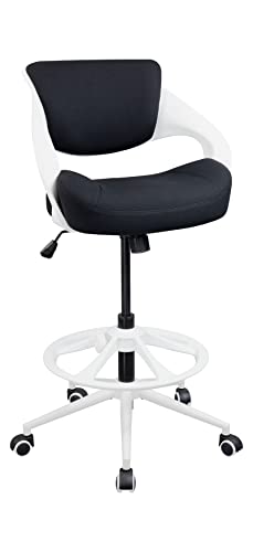 Tall Office Chair,Drafting Chair,Ergonomic Office Computer Desk Chair,Lumbar Support& Waist Support Function for Office &Home - Black