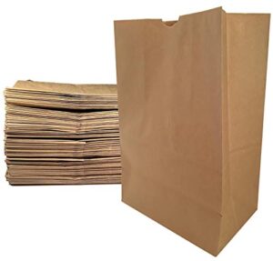 large paper grocery bags, 12x7x17 kraft brown heavy duty sack 57 lbs basis weight (100)