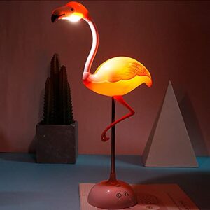 Fantasee Flamingo Desk Lamp USB Bedside Table Lamp Nursery Night Light Touch Dimmable for Child Kids Students Bedroom Living Room Dorm Reading Birthday Party Gift (Pink Flamingo)