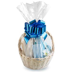 Morepack Cellophane Bags,18x30 Inch 20PCS Cellophane/Cello Wrap for Gift Baskets, Clear Basket Bags