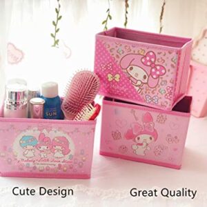 Kerr's Choice Collapsible Storage Bin Melody Foldable Baskets | Kawaii Office Desk Room Decoration Cute Room Decor