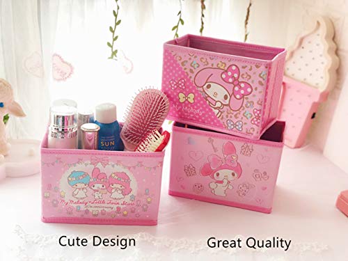 Kerr's Choice Collapsible Storage Bin Melody Foldable Baskets | Kawaii Office Desk Room Decoration Cute Room Decor