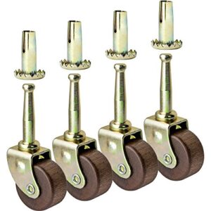 hardwood casters, pack of 4