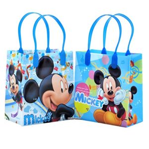 disney mickey mouse reusable party favor goodie small gift bags 12 (12 bags)