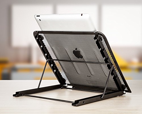 Youdepot Computer Stand,Laptop Stand for Desk Mesh Ventilated Adjustable Laptop Stand for Laptop / iPad / Tablet and More (Black)