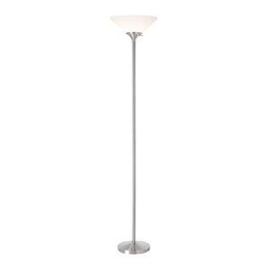 normande lighting 150-watt incandescent concord torchiere lamp, brushed steel