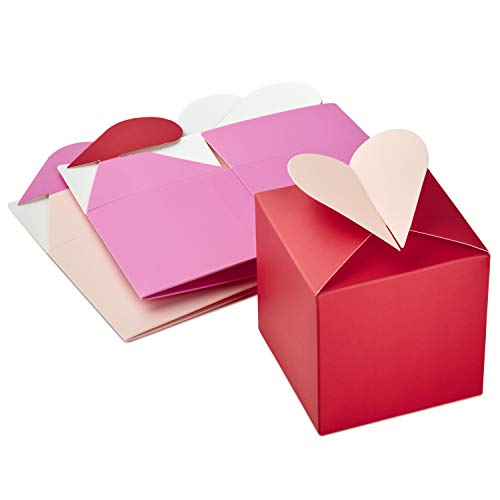 Hallmark Paper Wonder 3" Small Valentines Gift Boxes (Pack of 3; Hearts in Pink, Purple and Red) for Kids, Treats, Galentines Day