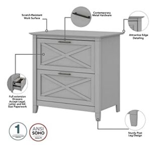 Bush Key West 2 Drawer Lateral File Cabinet, Cape Cod Gray