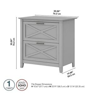 Bush Key West 2 Drawer Lateral File Cabinet, Cape Cod Gray