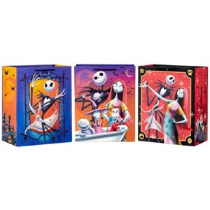 hallmark disney the nightmare before christmas 13″ large gift bag bundle (3 bags: jack skellington, zero, sally, lock, shock and barrel) for halloween, christmas, birthdays