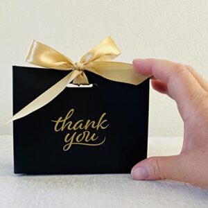 Small Thank You Gift Bags - 24 pack - 4.5 x 1.8 x 3.9" - Party Favor Bags - Bulk Gift Bags for Wedding Baby Shower Business