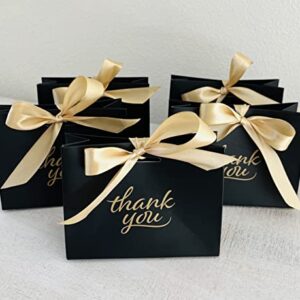 Small Thank You Gift Bags - 24 pack - 4.5 x 1.8 x 3.9" - Party Favor Bags - Bulk Gift Bags for Wedding Baby Shower Business