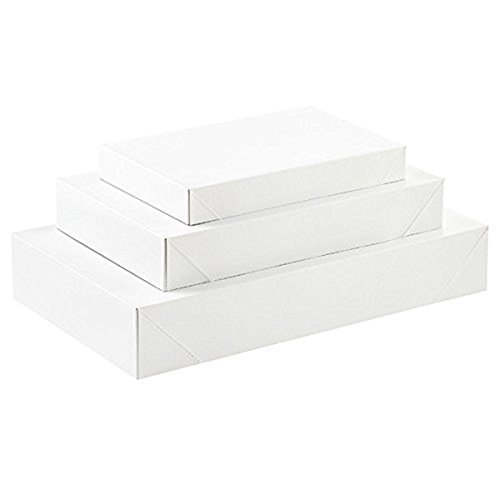 White Gift Box - 10 Pack Assortment - Great For All Occasions: Birthdays, Holidays, Graduations and Special Occasions, Assorted 2 Robe Gift Boxes, 3 Shirt Gift Boxes and 5 Lingerie Gift Boxes by ALEF