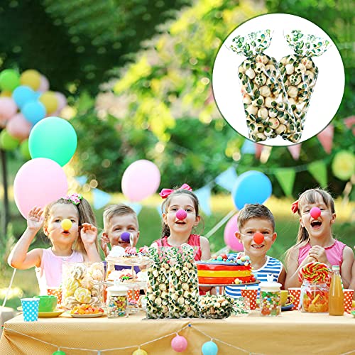 Outus Eucalyptus Party Cellophane Treat Bag Candy Bags for Baby Shower Wedding Bridal Shower Supplies Favors Decorations Birthday Theme Greenery Floral Graduation Decor(100 Pieces)