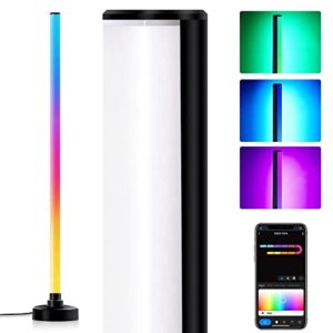 hslifoyu floor lamp corner light – rgb led corner lamp with alexa, smart floor lamp control by app & remote control, 44 scene and diy morden floor lamp for bedroom living room gaming room (silicone)