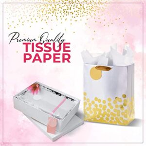 White Tissue Paper for Gift Bags Bulk,20 x 20 inch Sheets, 100 Sheets, Gift Tissue Paper for Packaging,White Tissue Paper Bulk Pack , Wrapping Tissue Paper,100 Sheets of 20" X 20" White Tissue Paper