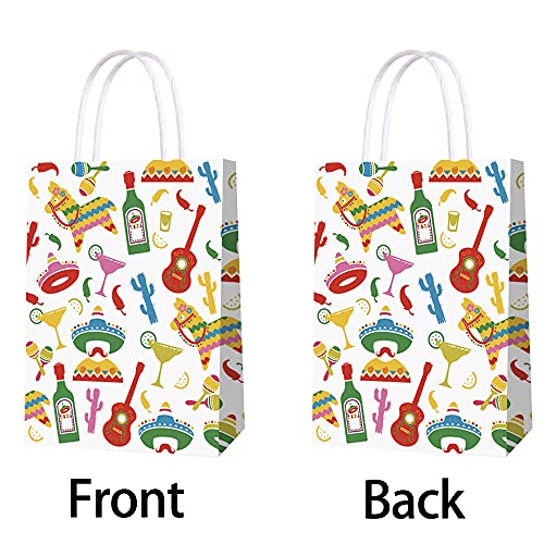 12 Pack Fiesta Party Favor Bags Cinco De Mayo Mexican Themed Birthday Baby Shower Bridal Shower Party Supplies