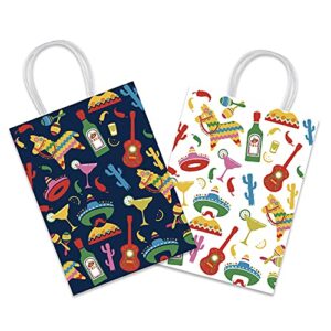 12 Pack Fiesta Party Favor Bags Cinco De Mayo Mexican Themed Birthday Baby Shower Bridal Shower Party Supplies