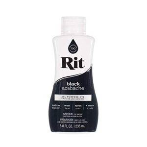 rit dye liquid – wide selection of colors – 8 oz. (black)