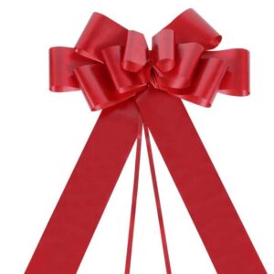 Aidwey Big Gift Wrapping Bows (30 inch, Red, 1 Pack), Butterfly Shape Gift Bow, Giant Bow for Car, Huge Car Bow, Car Bows, Big Red Bow, Big Car Bow, Bow for Gifts, Christmas Bow.