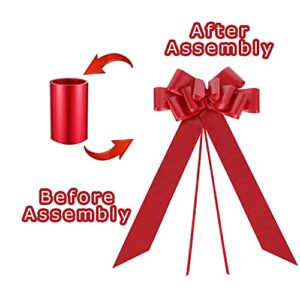 Aidwey Big Gift Wrapping Bows (30 inch, Red, 1 Pack), Butterfly Shape Gift Bow, Giant Bow for Car, Huge Car Bow, Car Bows, Big Red Bow, Big Car Bow, Bow for Gifts, Christmas Bow.