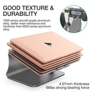 Bestand Laptop Stand - Aluminum Cooling Computer Stand & Holder for Apple MacBook Air, MacBook Pro, All Notebooks, Grey (Patented)