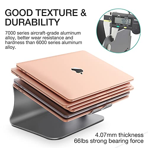 Bestand Laptop Stand - Aluminum Cooling Computer Stand & Holder for Apple MacBook Air, MacBook Pro, All Notebooks, Grey (Patented)