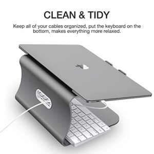 Bestand Laptop Stand - Aluminum Cooling Computer Stand & Holder for Apple MacBook Air, MacBook Pro, All Notebooks, Grey (Patented)