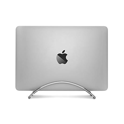 Twelve South BookArc for MacBook | Space-Saving Vertical Stand to Organize Work & Home Office for Apple MacBooks, *Now Compatible with M1 MacBooks* (Silver)