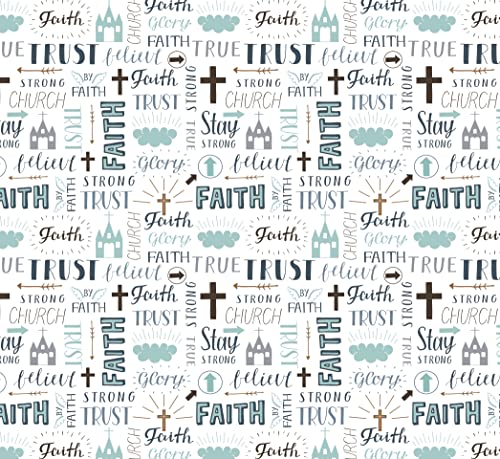 Stesha Party Religious Gift Wrapping Paper - Folded Flat 30 x 20 Inch (3 Sheets)