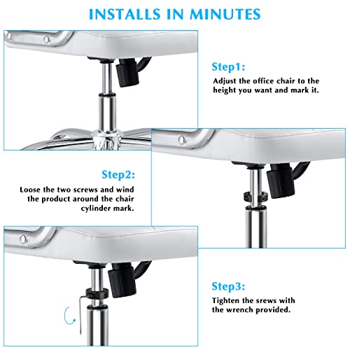 Minewill Fix Sinking Office Chair-Chair Saver Kit (Stainless Steel Shaft,Wrench and nut)，Office Chair Gas Lift Cylinder Holder,Saver for Stop Sinking Without Cylinder Replacement, No Tools Required