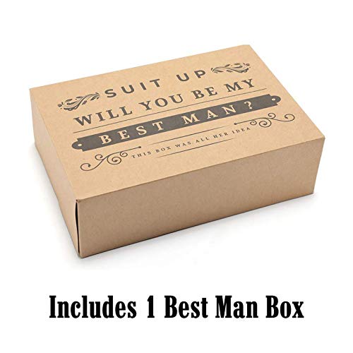 Pop Fizz Designs Groomsmen Box {6 pack} Groomsman Gift I Groomsmen Proposal Box | Groomsmen Gift Box Set | Will You Be My Groomsman? | Will You be My Best Man? | Kraft Style