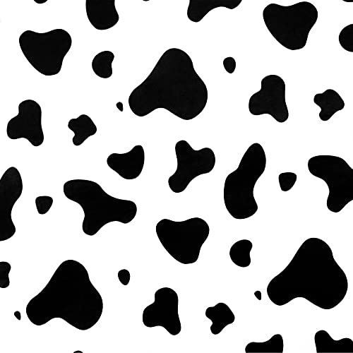 50 Sheets Large Cow Print Tissue Paper Bulk,28 x 20 inch,Cow Print Tissue Paper for Gift Bags,Black and White Cow Print Tissue Paper for Cow Party