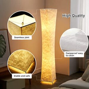 chiphy Floor Lamp, RGB Color Changing and Dimmable LED Lamp, Smart WiFi Bulbs Compatible with Alexa & Google Assistant, 64" Tall White Fabric Shade Light, Modern for Living Room, Bedroom, Game Room